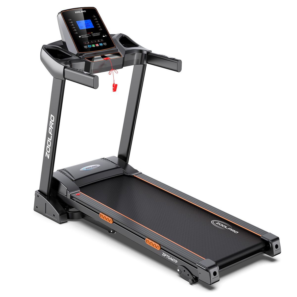 Zoolpro Motorized Exercise Electric Workout Running Treadmill Black ...