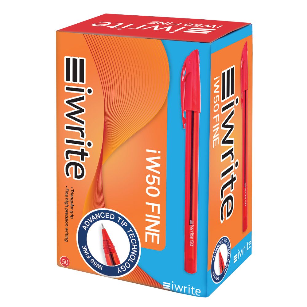 iWrite Fine 0.5 mm Ballpoint Pens Box of 50 - Red | Shop Today. Get it ...