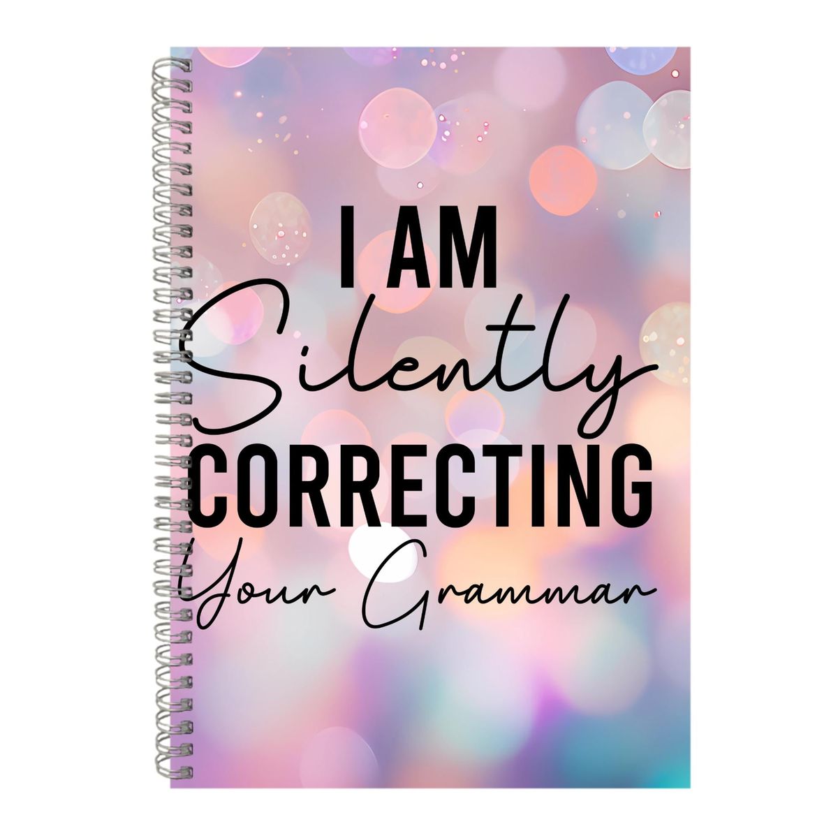 Grammar A4 Notebook Spiral Lined with Funny Quotes Graphic Notepad Gift ...