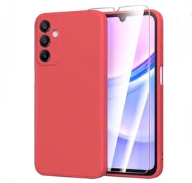 Silicone Cover For Samsung Galaxy A55 - Cover With Screen Protector - Red | Shop Today. Get it ...