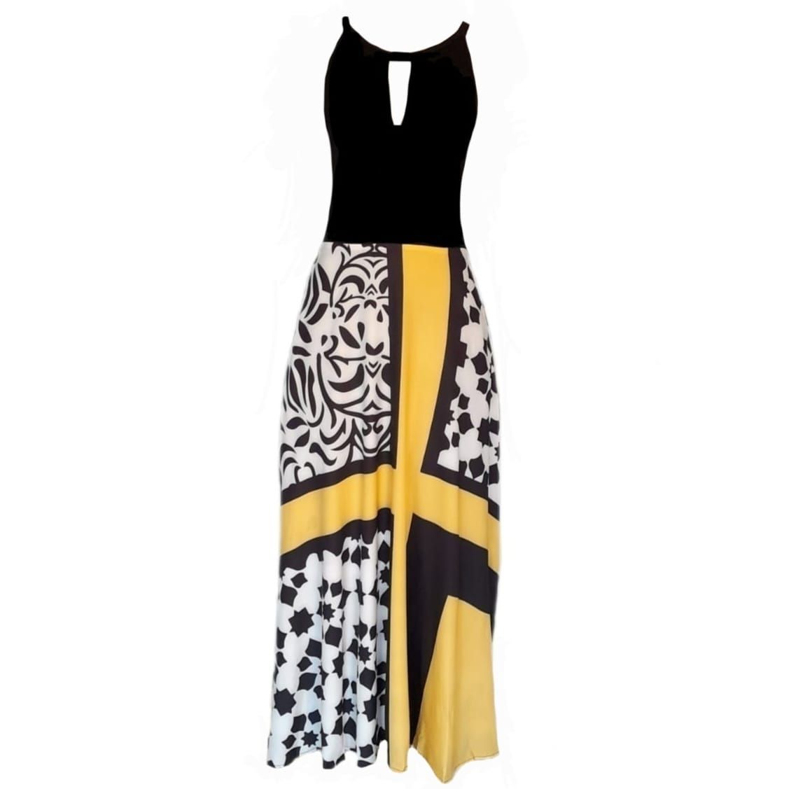 Women Yellow Fit & Flare Pattern Design Dress | Shop Today. Get it ...