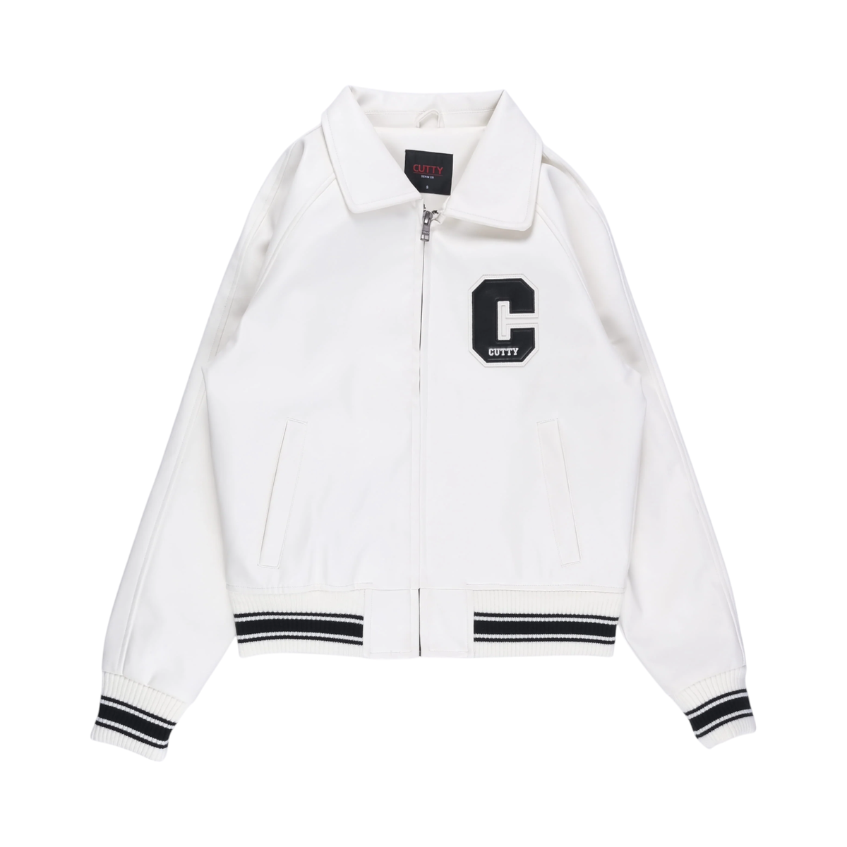 Cutty Mens Blitz College Jacket - White | Shop Today. Get it Tomorrow ...