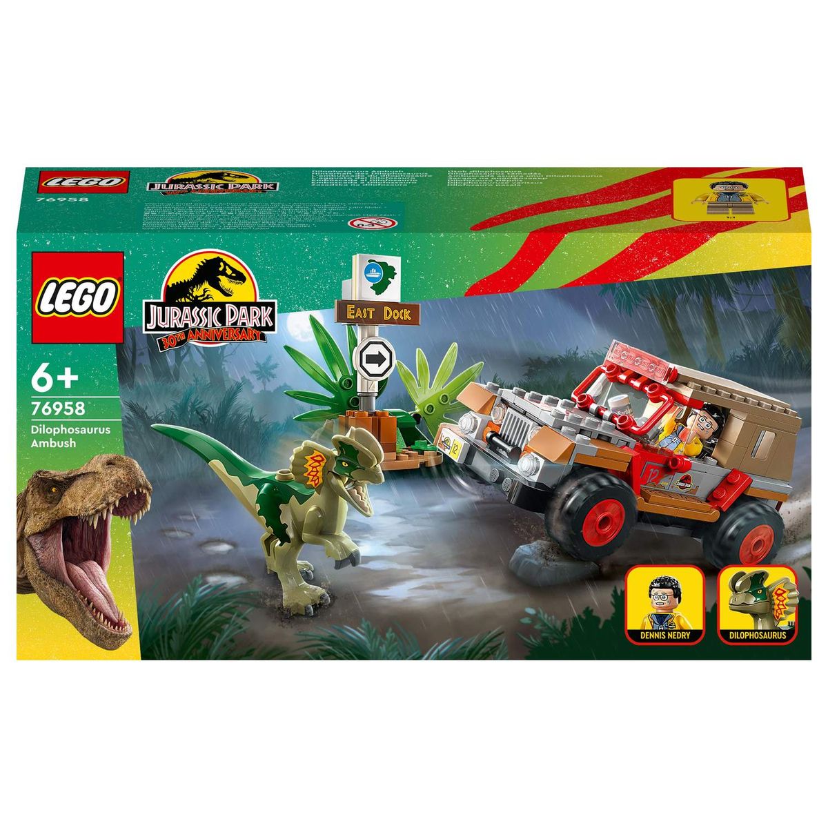 LEGO® Jurassic World Dilophosaurus Ambush 76958 Building Toy Cars (211 ...