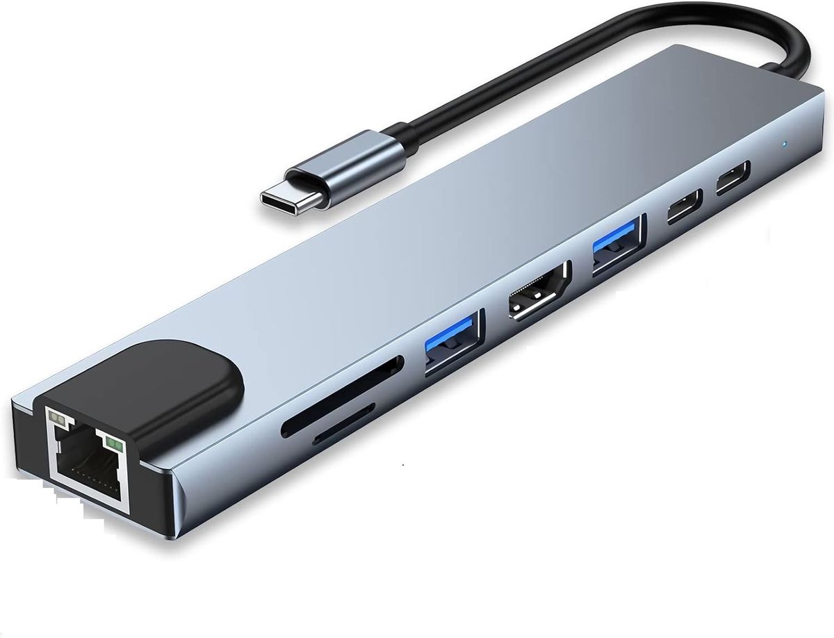 8 In 1 USB-C HUB To USB 3.0 USB-C HDMI LAN RJ45 SD TF Premium Quality ...