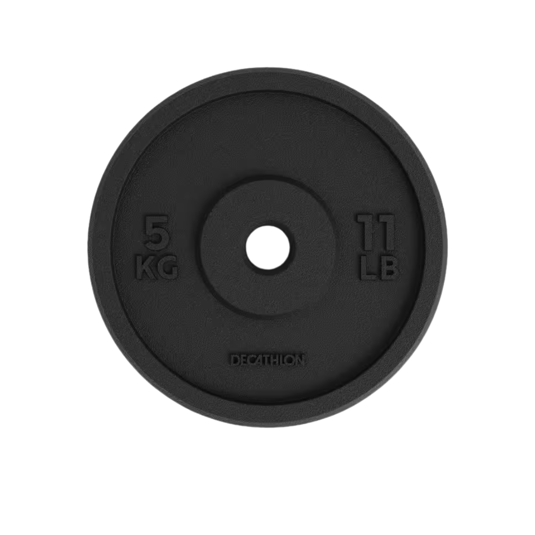 Corength Decathlon Cast Iron Weight Training Disc Weight 5 kg 28 mm ...