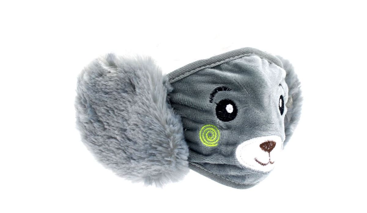 Kids 2 in 1 Reusable Teddy Bear Face Mask With Warm Plush Earmuffs ...