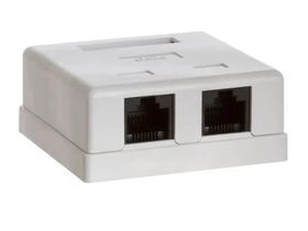 CAT6 Wall Box Dual RJ45 Double Port Enclosure Network Connectivity ...