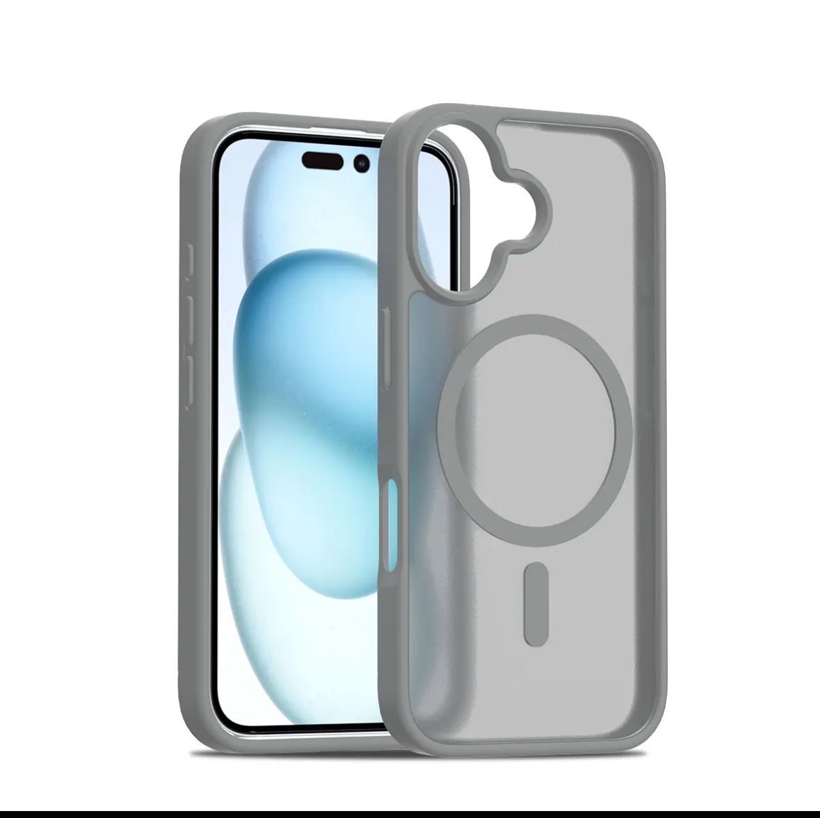 Grey Matte MagSafe Compatible Phone Case For iPhone Series 16 | Shop ...