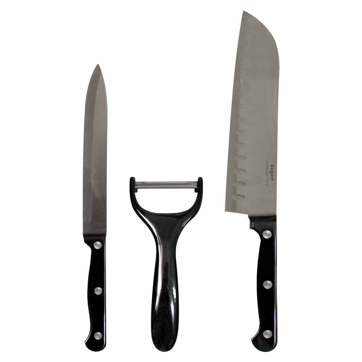Regent Kitchen Santoku, Utility & Peeler 3 Piece Set - 29cm / 24,5cm / 14,5cm | Shop Today. Get ...