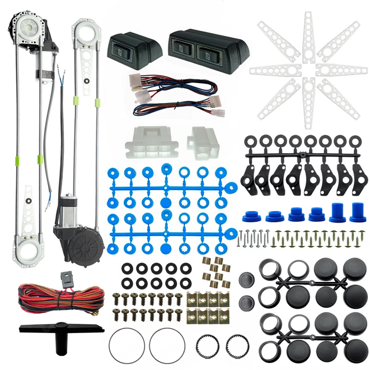 Car Power Window Kit 12V Universal 2 Door Electric Window Lifter Kit ...