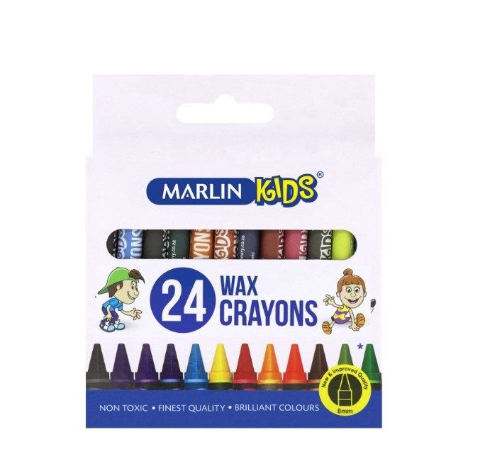 Marlin Kids -24 8mm Wax Crayons (Pack Of 12) | Shop Today. Get it ...