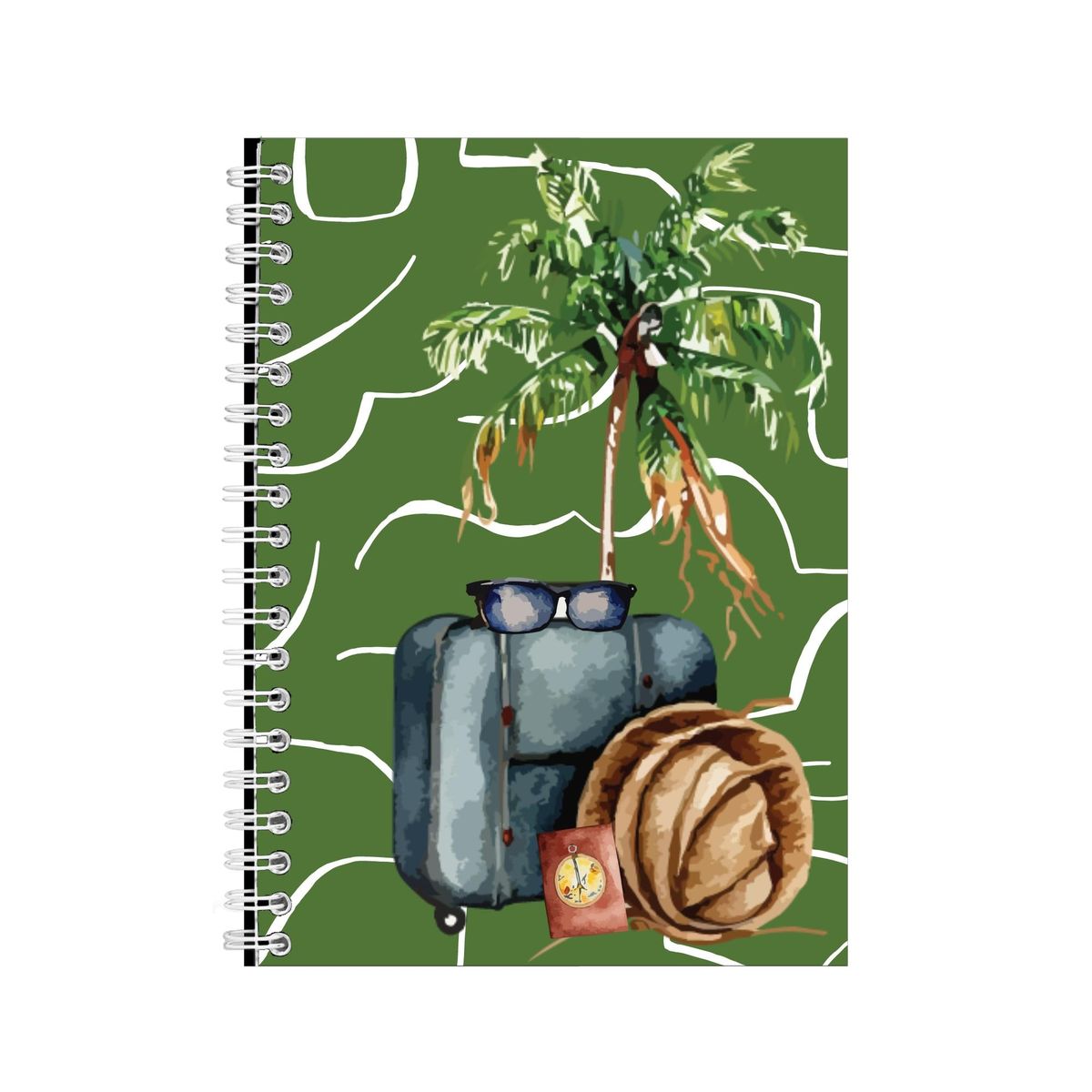 Arrive A5 Notebook Spiral and Lined Vintage Travel Graphic Notepad Gift ...