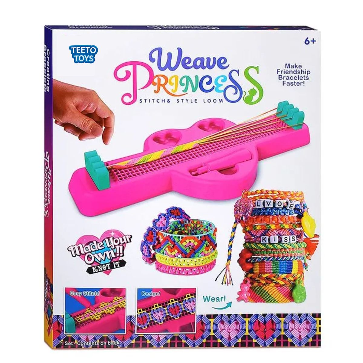 Weave Princess - DIY Bracelet Maker Activity Play Set - Toys for Girls ...