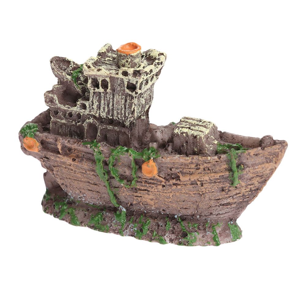 Pet Hobby Indoor Aquarium Fish Tank Sunken Ship Decoration (8cm) | Shop ...