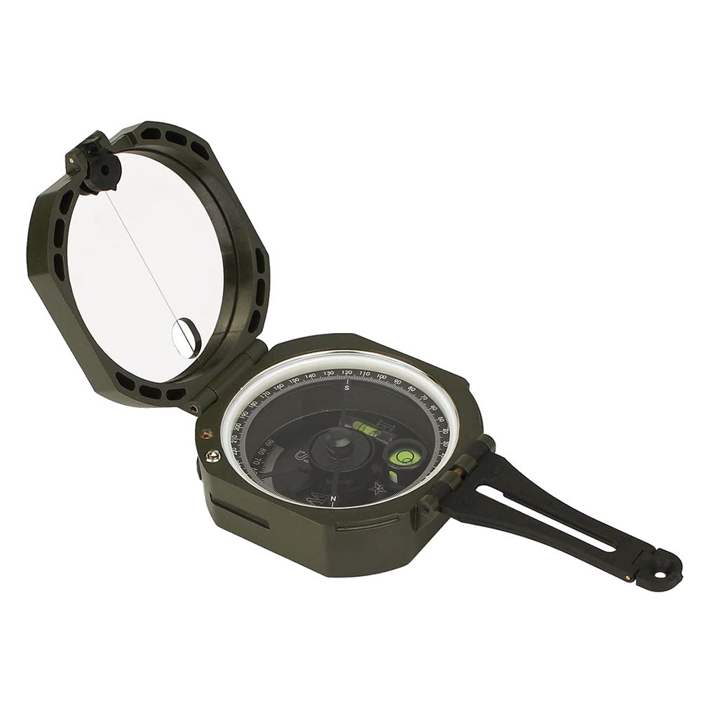 Professional 0-360° Scale Geological Military Compass - Army Green ...