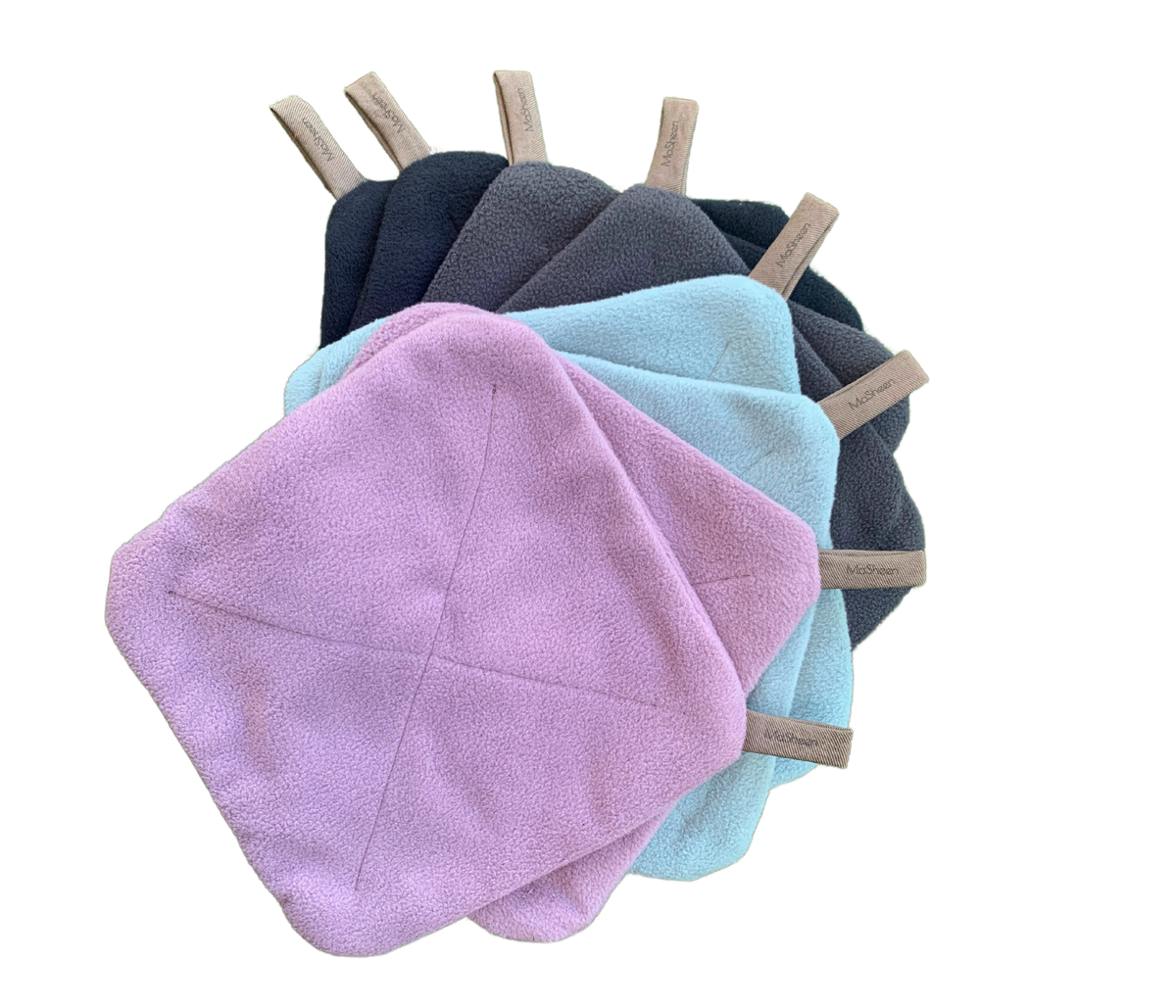8 Pack Black, Grey, Sage and Lilac Microfleece Reusable Mini Cloths ...