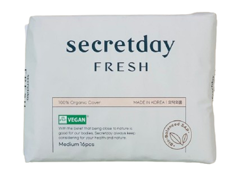 Secretday Fresh Organic Sanitary Pad - Medium (245mm) x 16 pads | Shop Today. Get it Tomorrow ...