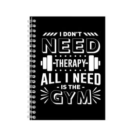 Gym A5 Notebook Spiral and Lined with Workout Quote Graphic Notepad ...