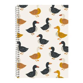 Pattern2 A4 Notebook Spiral Lined Mini Mighty Ducks Graphic Notepad ...