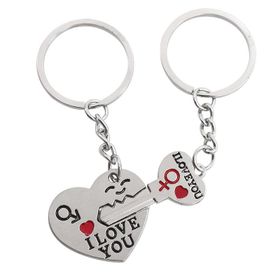 Couples Love Connecting Key Ring Set - I Love You Key Chain | Shop ...