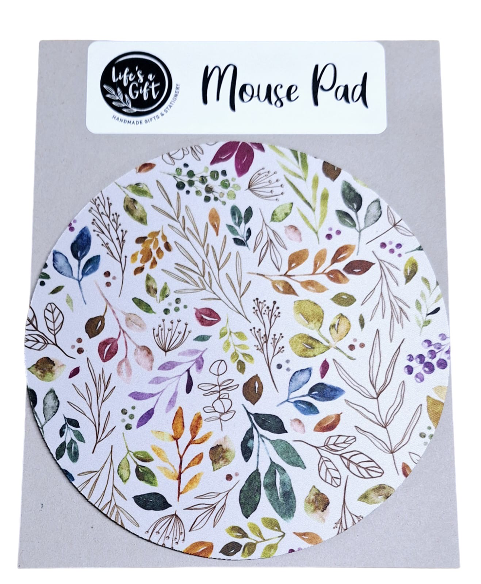 20cm Round Mouse Pad- Autumn Leaves Floating | Shop Today. Get it ...