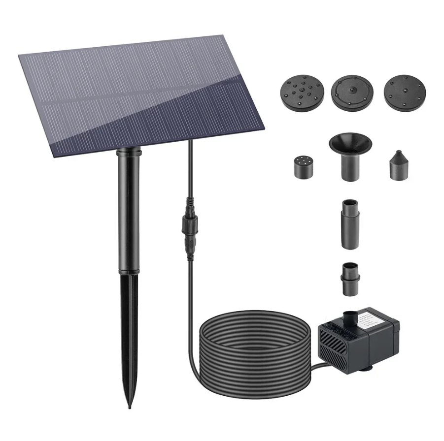 Stake Solar Panel Fountain Watering System Stake Solar Panel Water ...