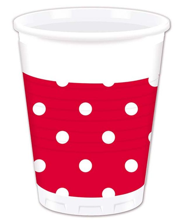 Red Dots Plastic Cups 200ml | Buy Online in South Africa | takealot.com