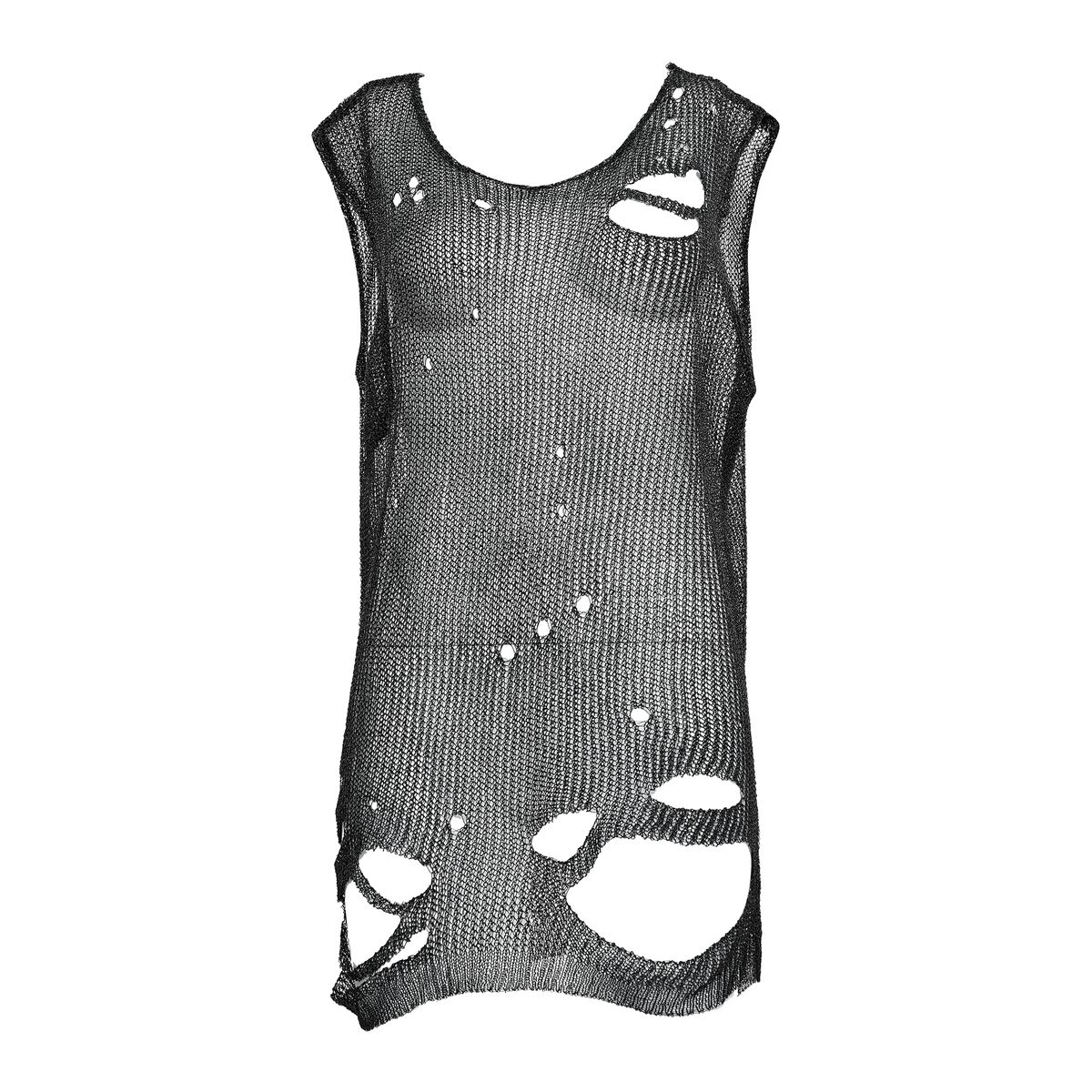 PUNK RAVE - Imitation Metal Wire Ripped Irregular Cutting Broken Hole ...