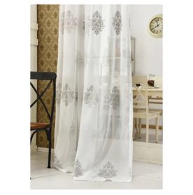 DOT Readymade Semi-Sheer Damask Taped Voile Curtain | Shop Today. Get ...