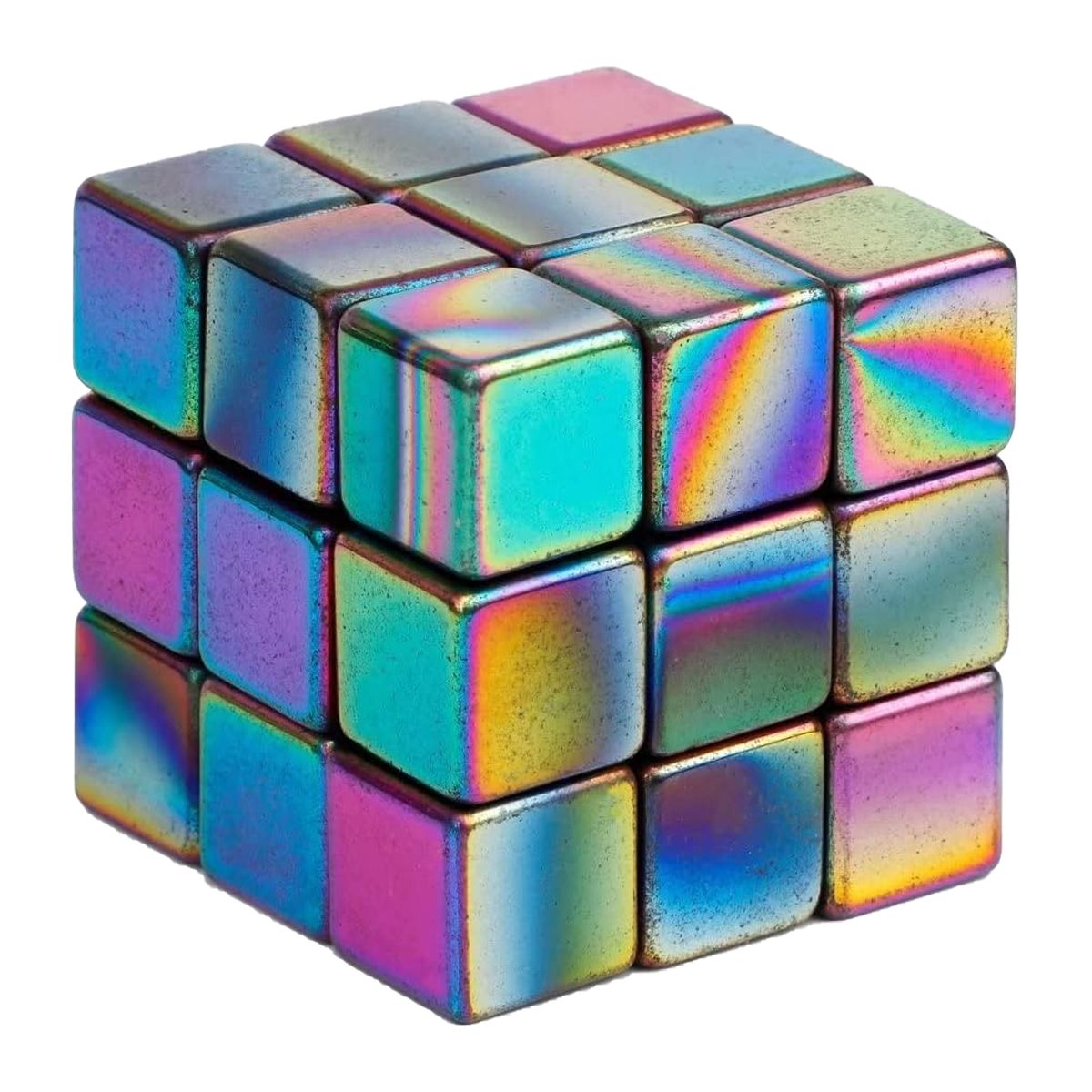 27 Pieces Rainbow Magnetic Blocks Cube Rock Stone Fidget Toys for ...