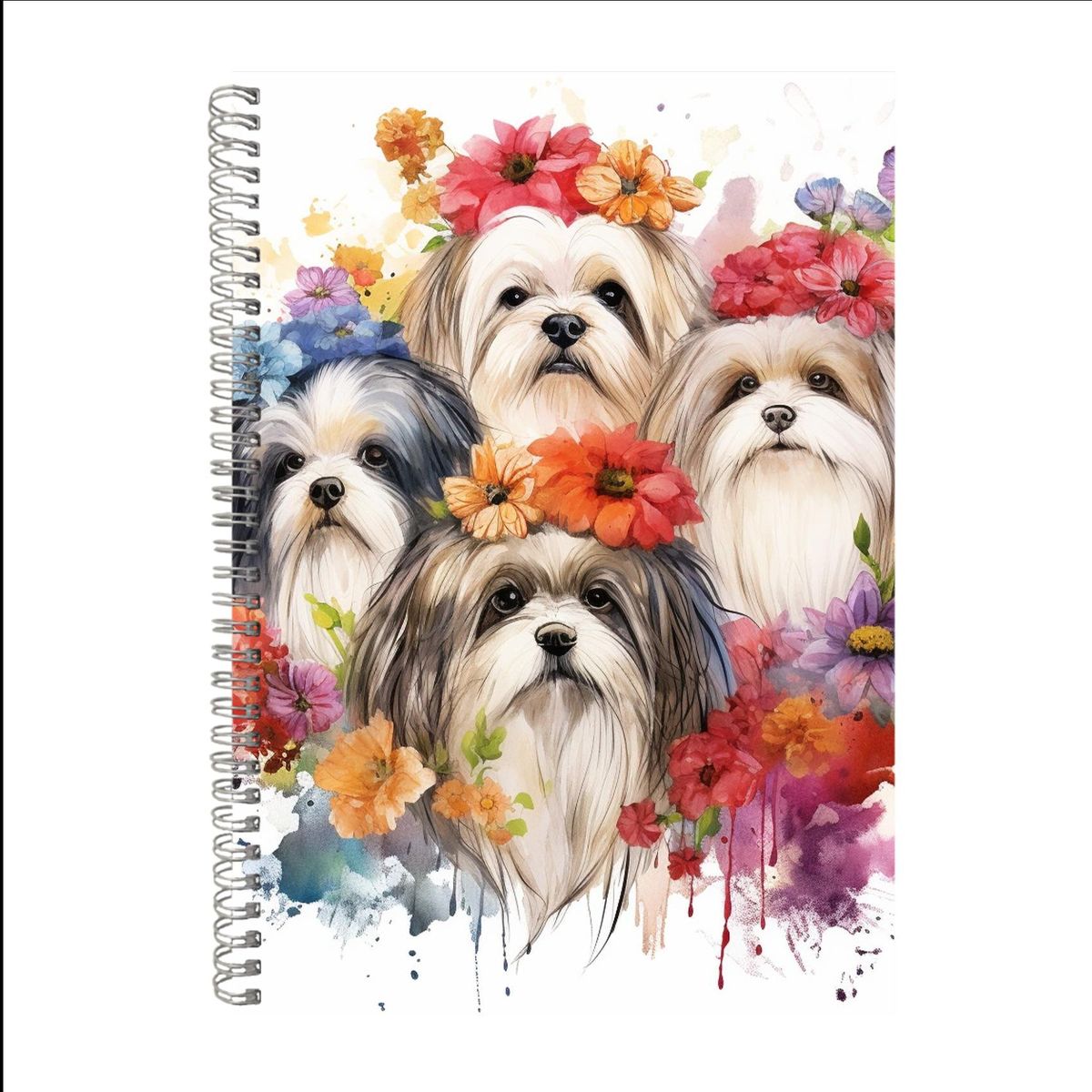 Flower Dogs 87 Gift Idea A4 Notepad 201 | Shop Today. Get it Tomorrow ...