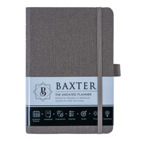 Baxter Undated Planner, Pocket Edition, Grey - Durable Synthetic Fibre ...