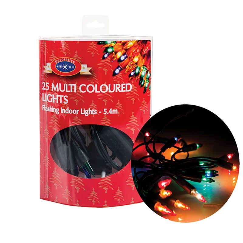 Electrical String Lights - Flashing - Multicoloured - 25 Pieces - 6 ...