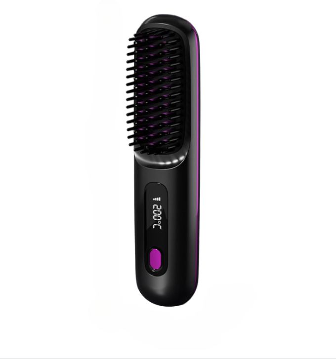Rechargeable Ceramic Electronic Comb For Straight Hair-Black | Shop ...