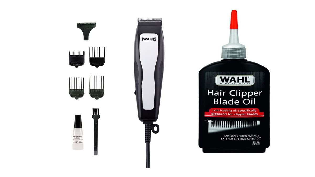 Wahl Home Pro Basic Corded Hair Clipper Kit + Wahl Clipper Blade Oil ...