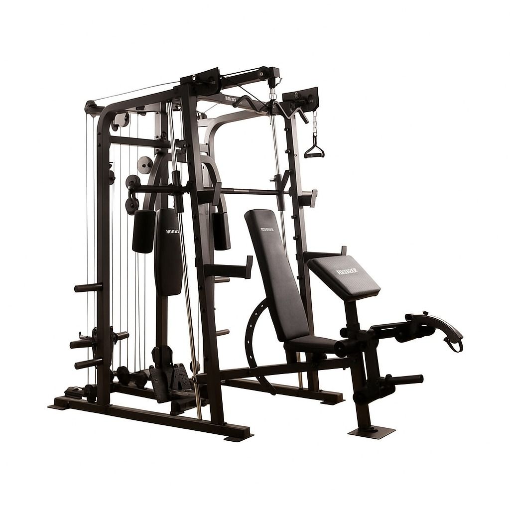 Multi-Functional Full Body Home Gym Workout Fitness Station with Bench ...