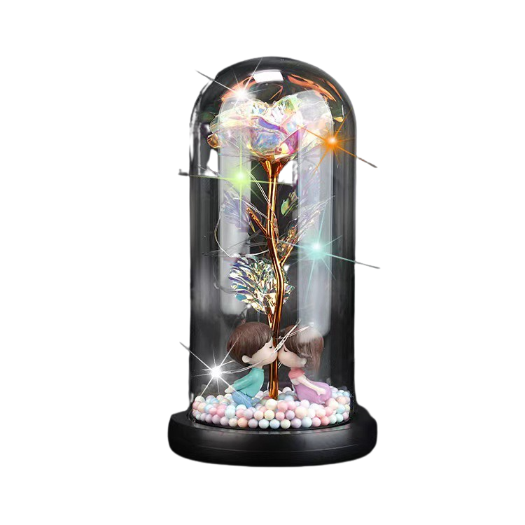 Enchanting & Romantic Forever Rose in a Glass dome Night Light | Shop ...