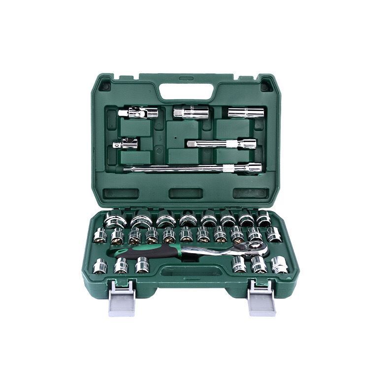 Chrome Steel Ratchet Wrenches Socket Tool Box Set For Mechanic 32PCS ...