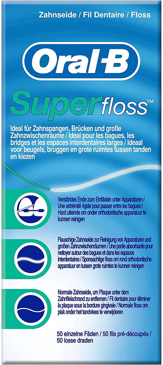 Oral B SuperFloss Super Dental Floss for Braces Bridges | Shop Today ...
