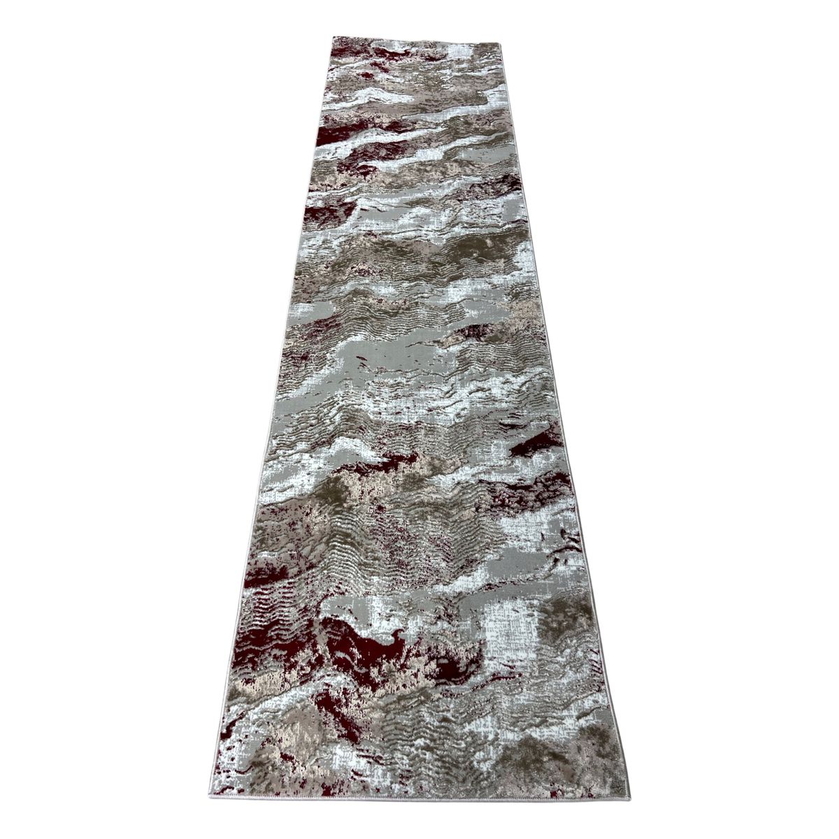 Modern Gold & Red Shimmer Rug/Runner | Shop Today. Get it Tomorrow ...
