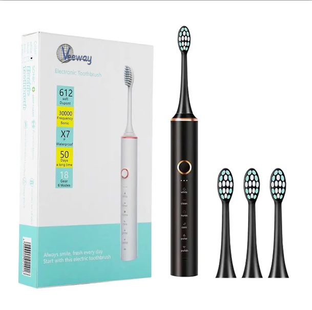 Veeway Advanced V50 Sonic Electric Toothbrush - 4 Head Replacement | Shop Today. Get it Tomorrow ...