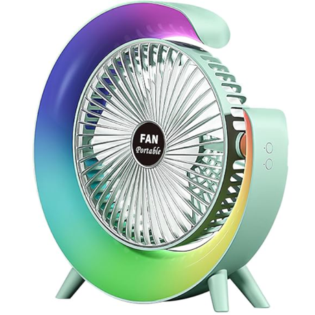 USB Desk Fan Silent Powerful Desk Fans with LED Light Daily Sale Shop