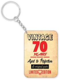 70th Birthday Vintage 70 Aged To Perfection Gift Keyring | Shop Today ...