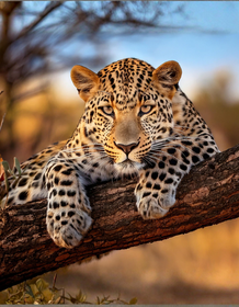 Canvas Modern Art Panels Wallart Home Deco Art On Wall - Regal Leopard ...