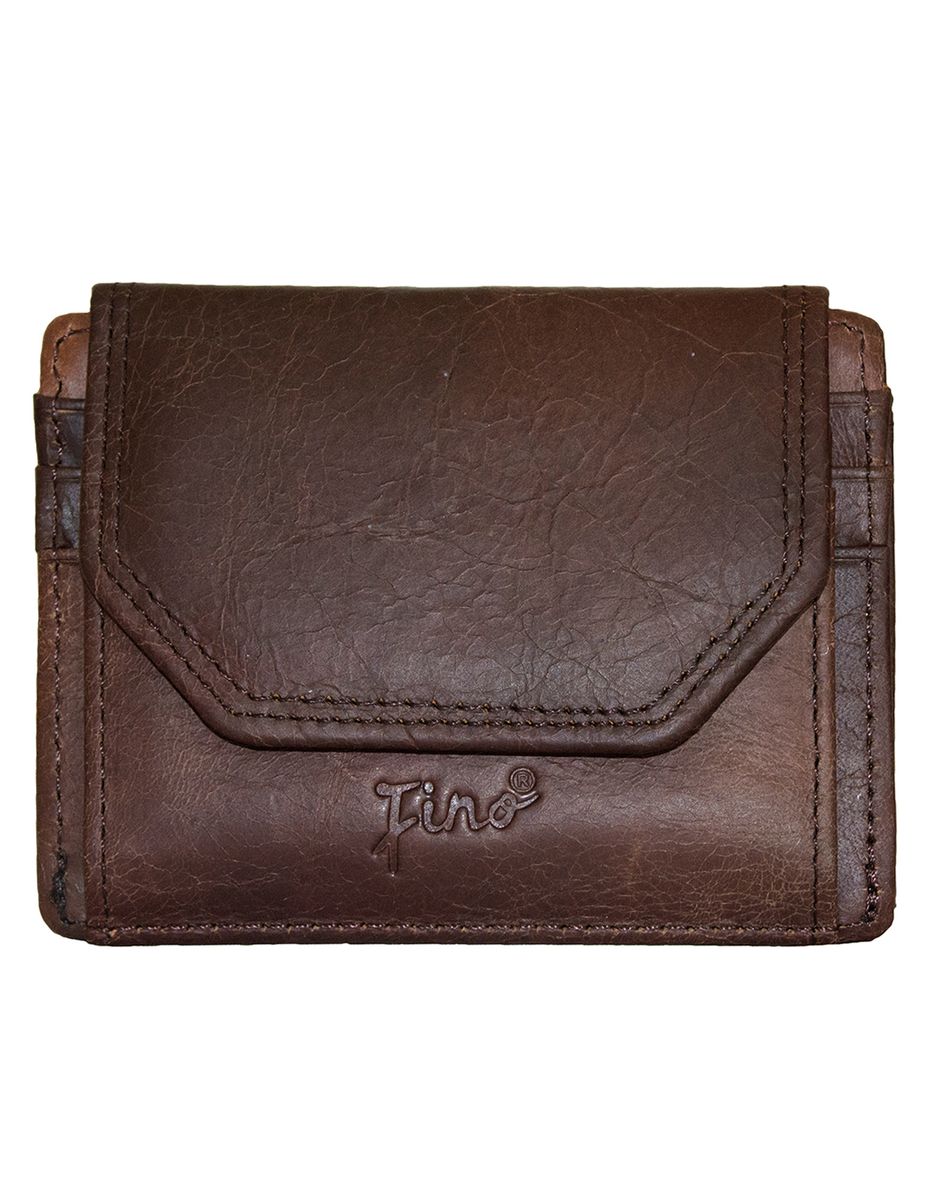 Fino DWS-830R Genuine Leather RFID Blocking Card Holder Wallet with Box ...