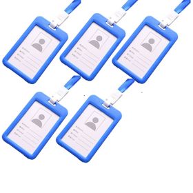 FI-5/Pack Portable Neck Employee ID Card Holder: Blue | Shop Today. Get ...