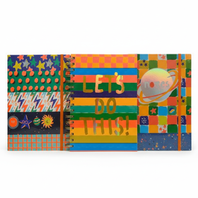 A5 Notebook 3-Pack NEON Pop Art Asstd Motivational & Geometric Journals ...