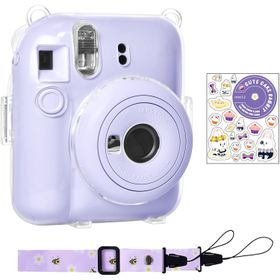 Fuji Instax Mini 12 case, Carrying Case Bag with Strap and Cute Sticker ...