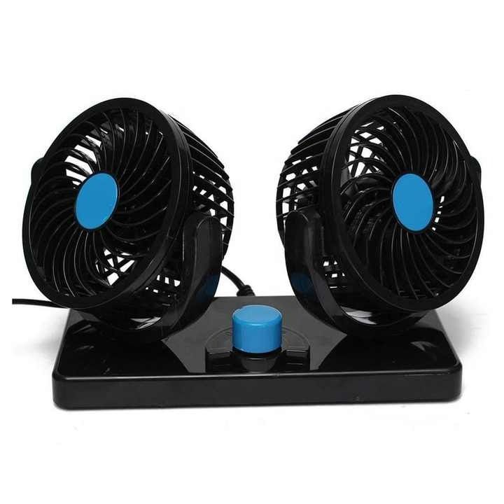 Car Auto Cooling Air Fan 12V Vehicle Fans Powerful Quiet 2 Speed 360 ...
