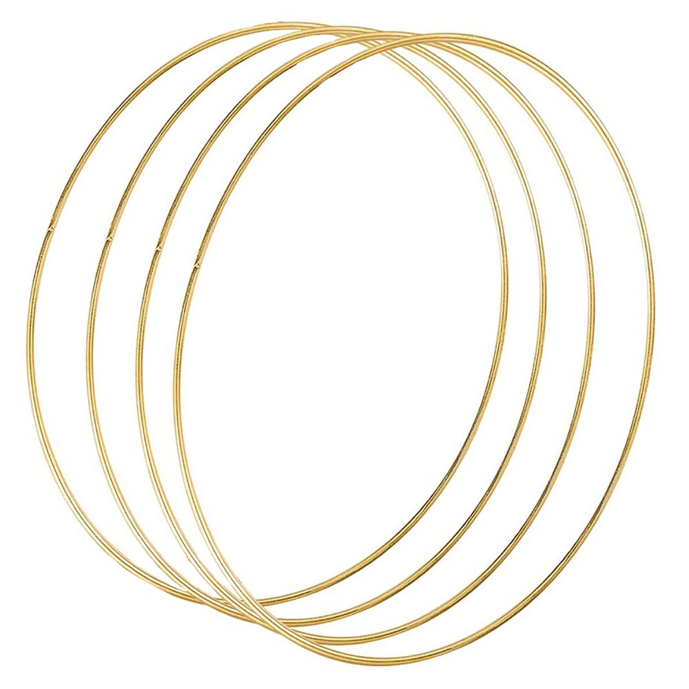 Craft Wedding Floral Centrepiece Golden Metal Ring for DIY Craft Set of ...